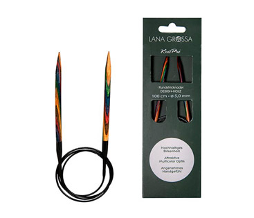 Lana Grossa Спицы Lana Grossa круговые, разноцветное дерево ...